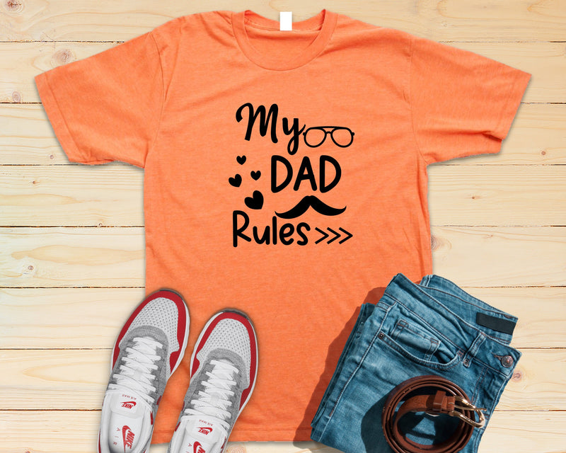 My Dad Rules Svg Cut File - So Fontsy