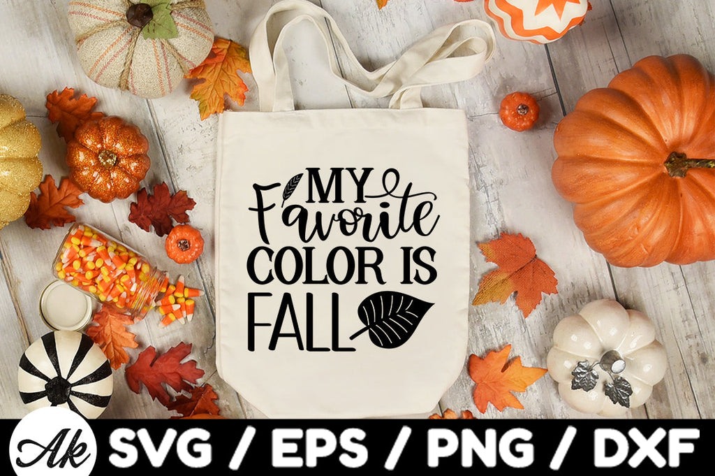 My favorite color is fall svg - So Fontsy