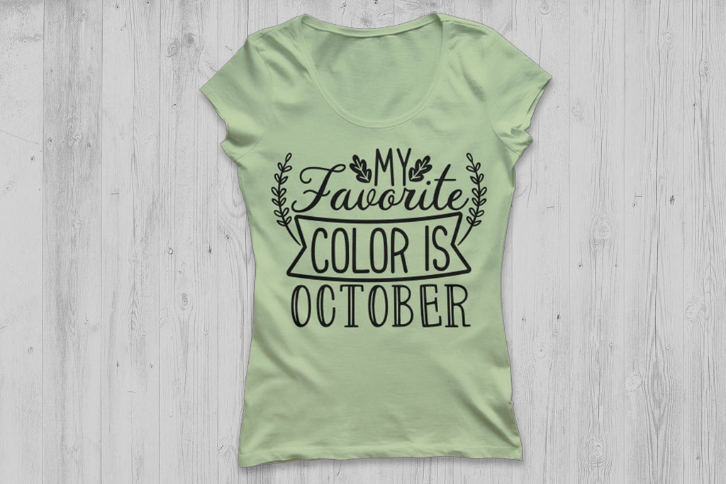 My Favorite Color Is October| Thanksgiving SVG Cutting Files. - So Fontsy