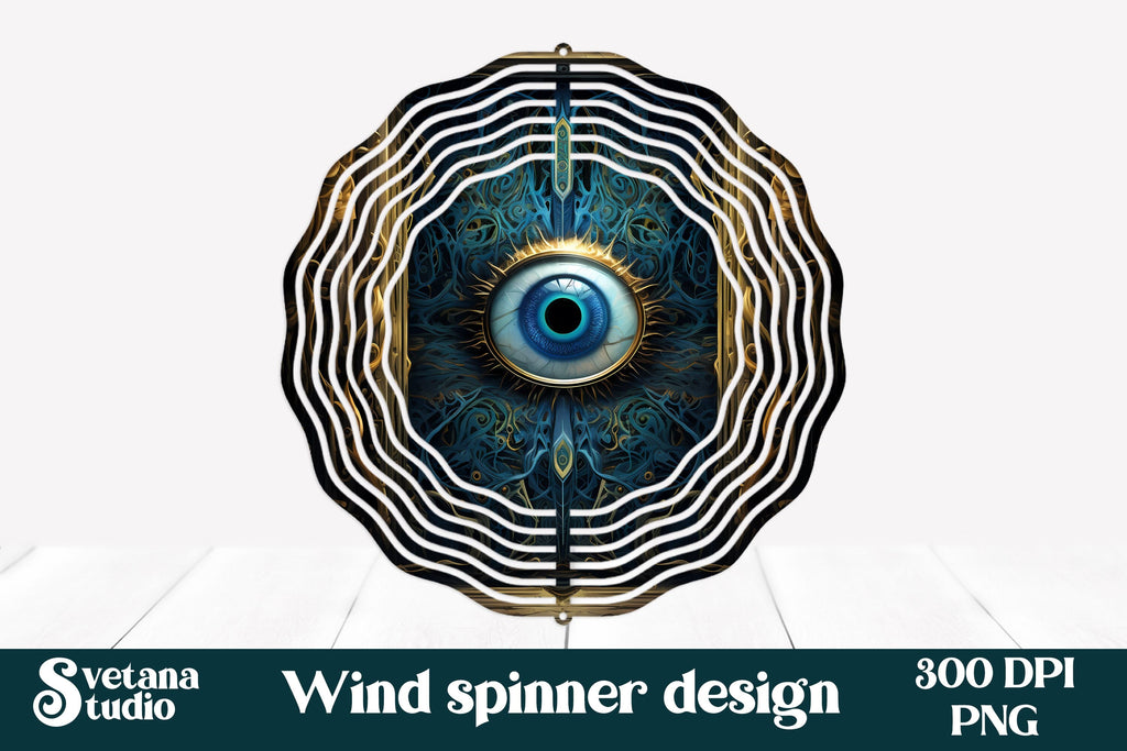 Mystical eye wind spinner design - So Fontsy