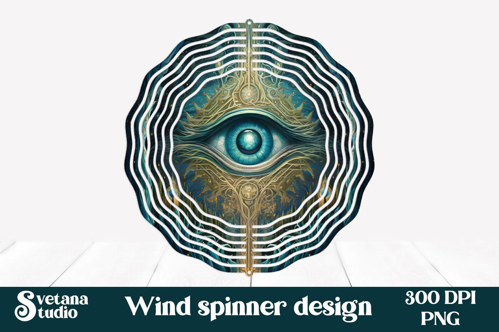Mystical eye wind spinner design - So Fontsy