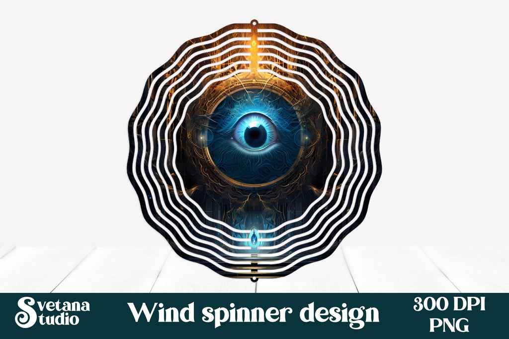 Mystical eye wind spinner design | Magical wind spinner - So Fontsy