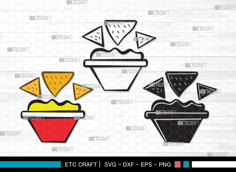 Nachos SVG | Nacho With Cheese Svg | Guacamole Nachos Svg | Tortilla ...