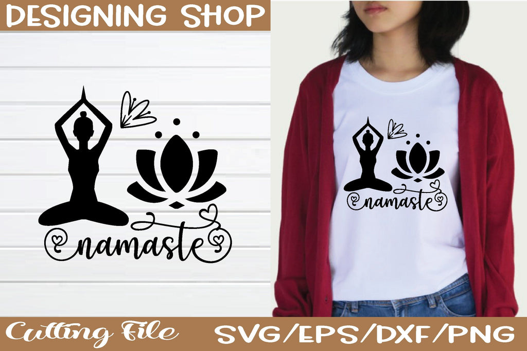 namaste svg - So Fontsy