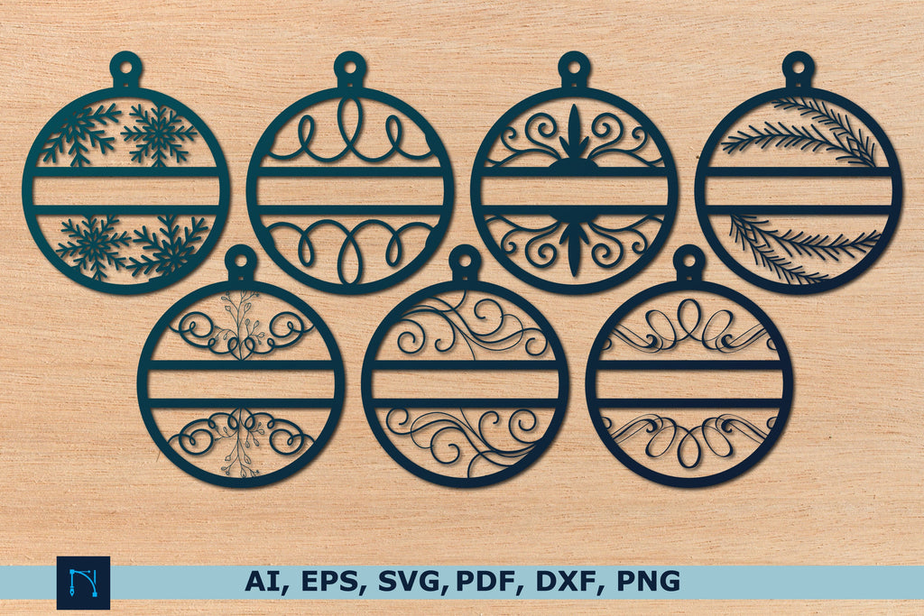 Name Ornaments sign SVG bundle - So Fontsy