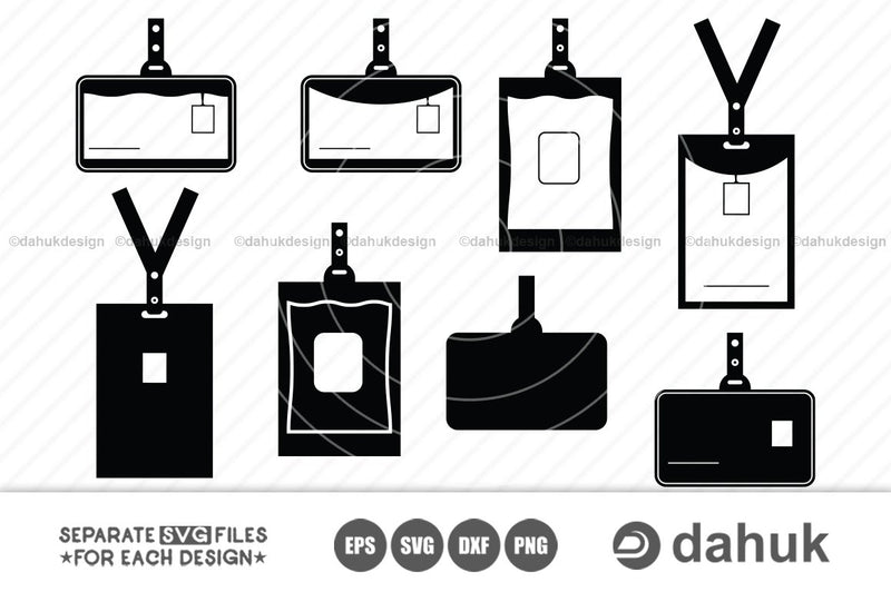 Name Tag SVG Files, ID Card SVG, Name Tag dxf, Name Tag Blank, Name Tag ...