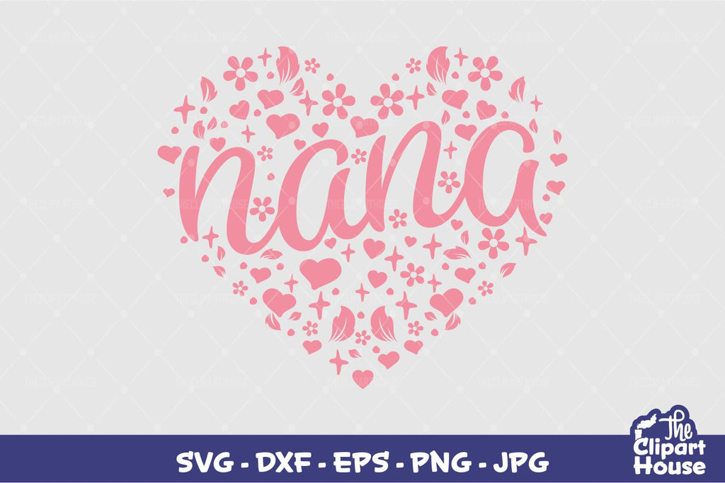 Nana Heart Text - So Fontsy