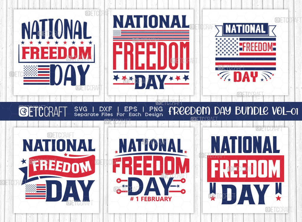 National Freedom Day SVG Bundle Vol-01 | 1 February Svg | Independence ...