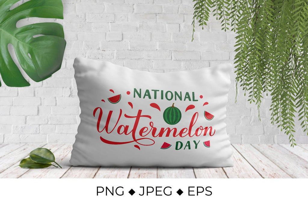 National Watermelon Day calligraphy hand lettering - So Fontsy