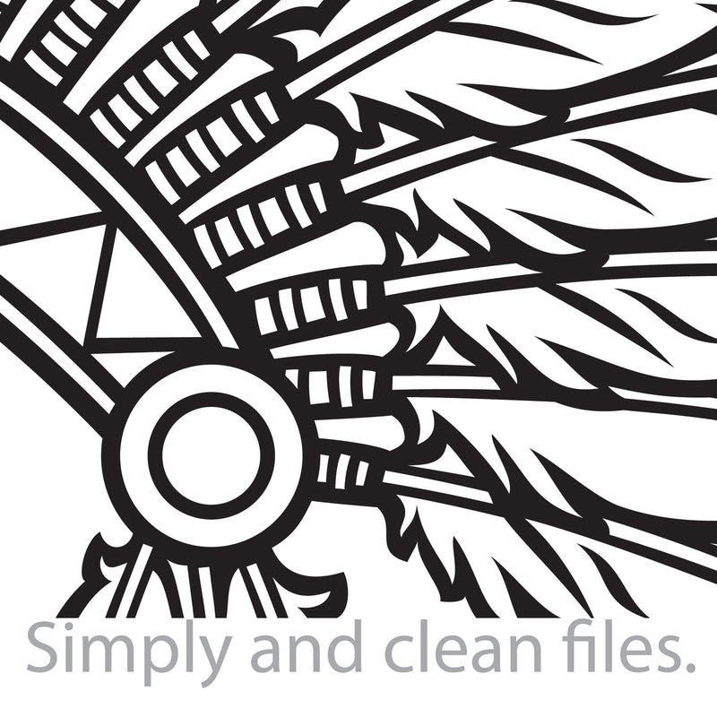 Native American chief headdress. Cut files for Cricut. Clip Art ...