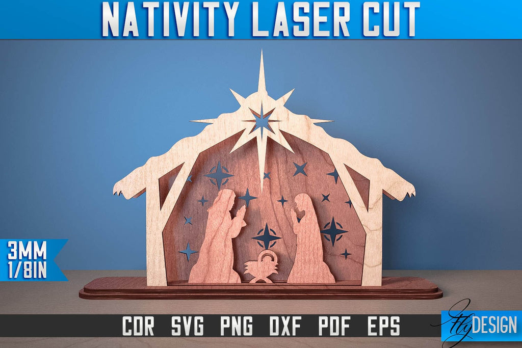 Nativity Laser Cut SVG | Nativity Laser Cut SVG Design | CNC Files - So ...