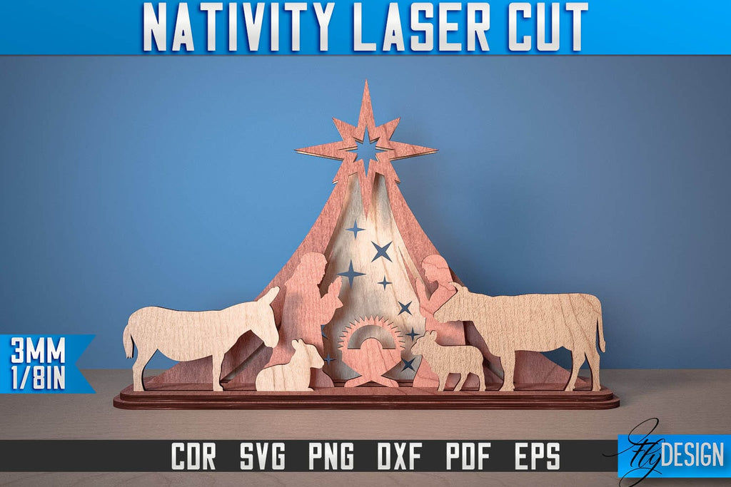 Nativity Laser Cut SVG | Nativity Laser Cut SVG Design | CNC Files - So ...