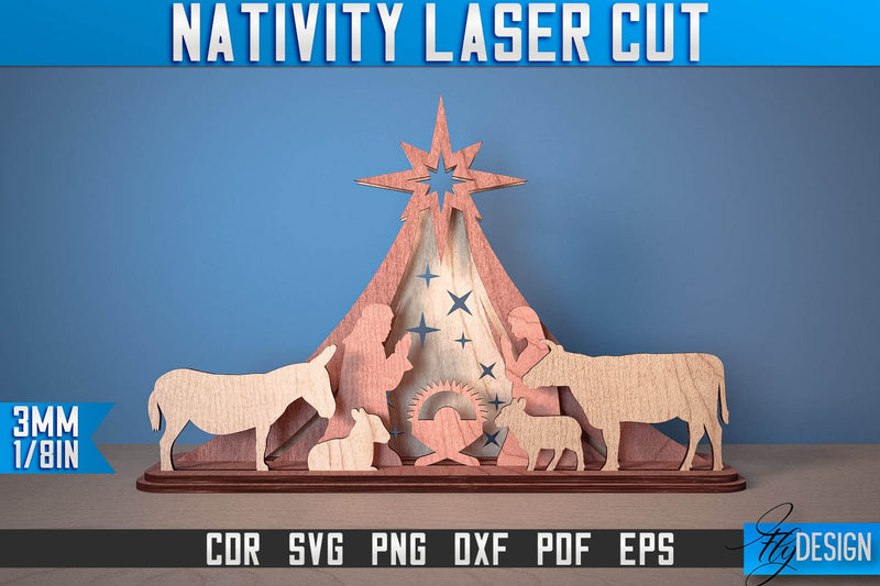 Nativity Laser Cut SVG | Nativity Laser Cut SVG Design | CNC Files - So ...