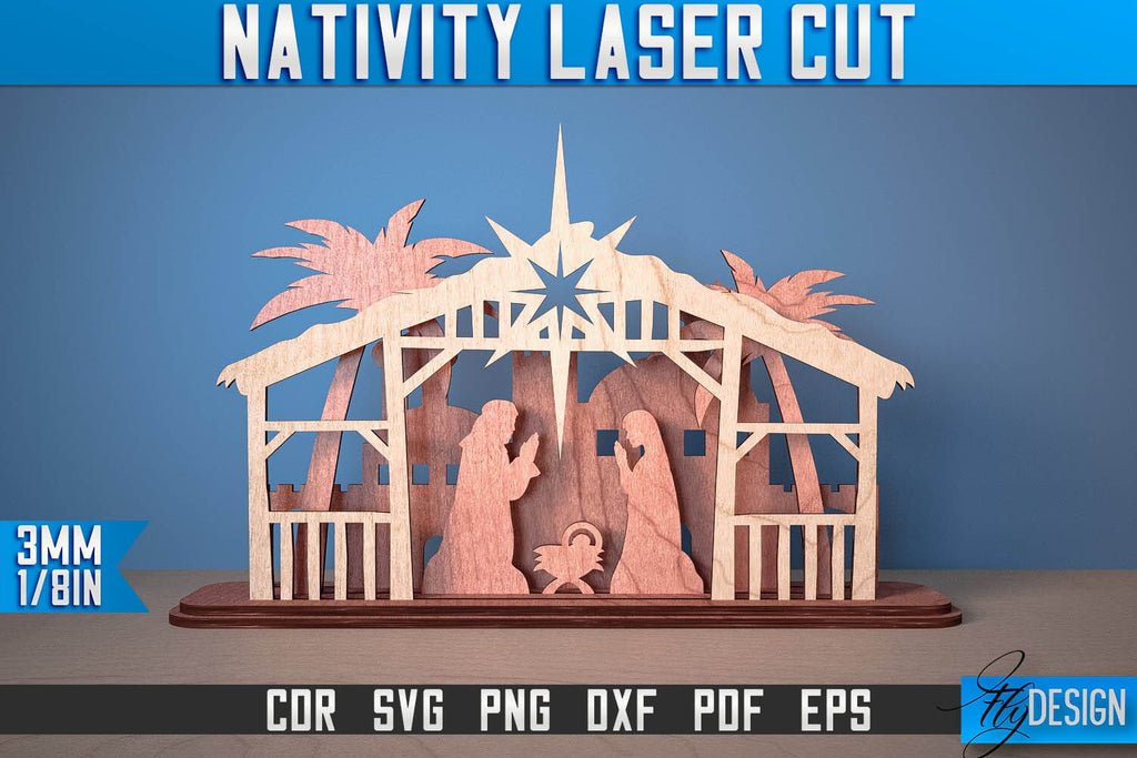 Nativity Laser Cut SVG | Nativity Laser Cut SVG Design | CNC Files - So ...