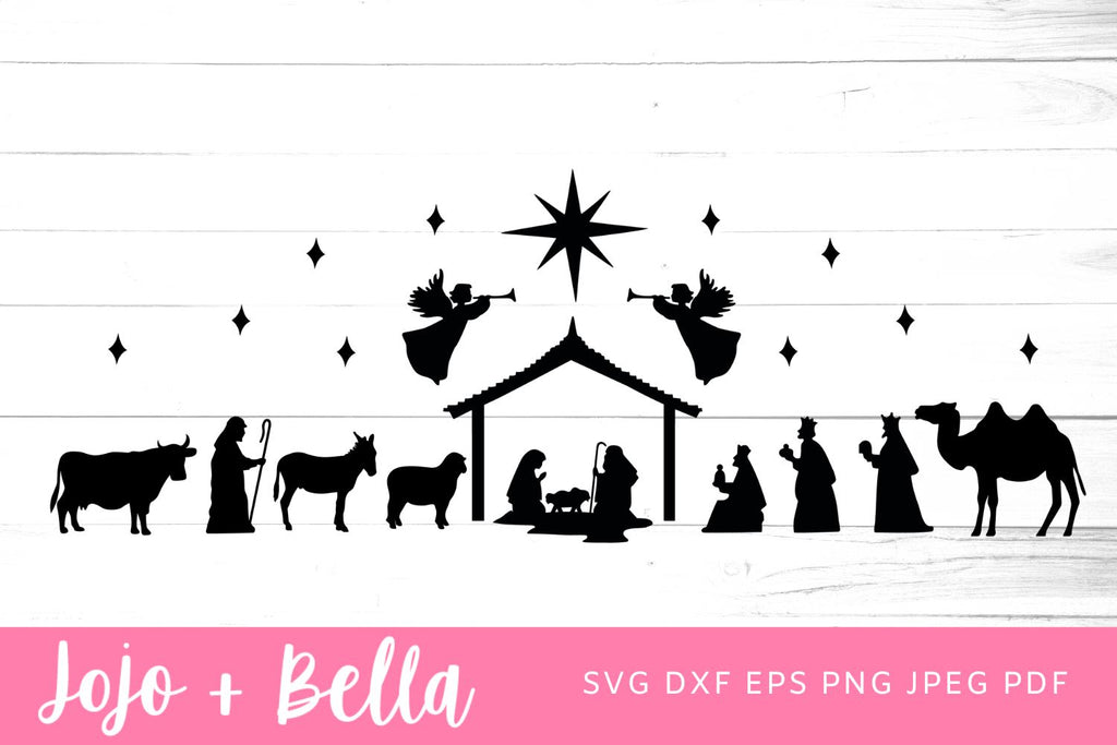 Nativity Scene Svg Nativity Scene SVG File SVG Cut Files.com