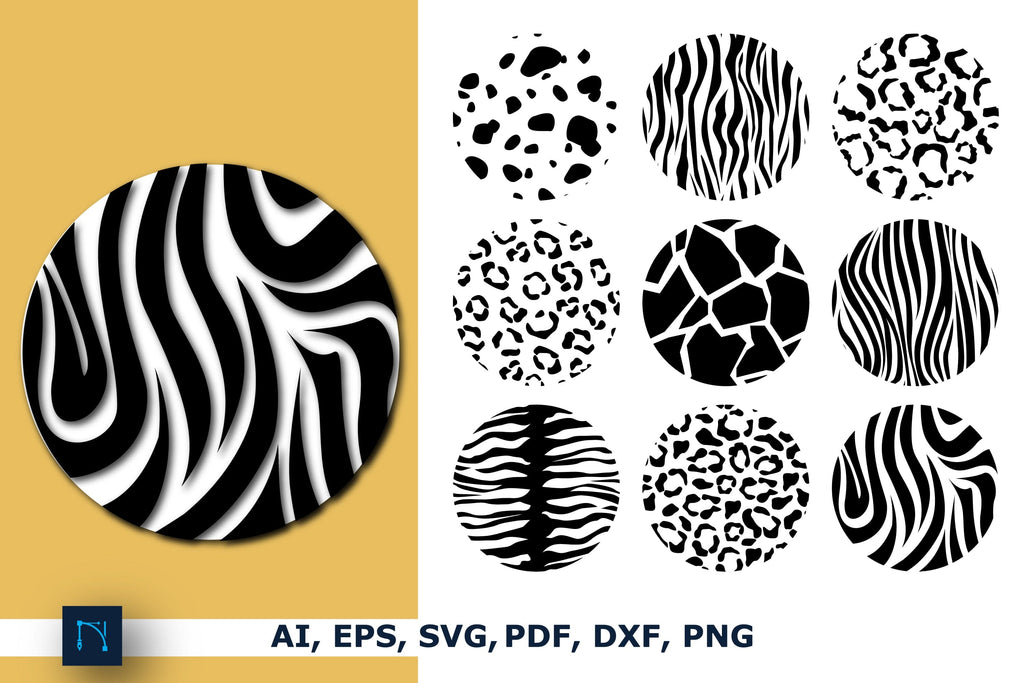 natural patterns Keychain SVG Bundle - So Fontsy