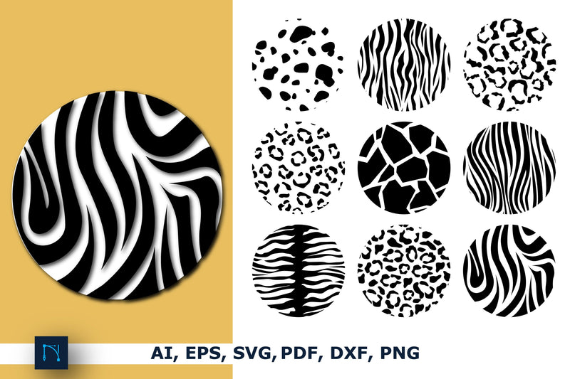 natural patterns Keychain SVG Bundle - So Fontsy