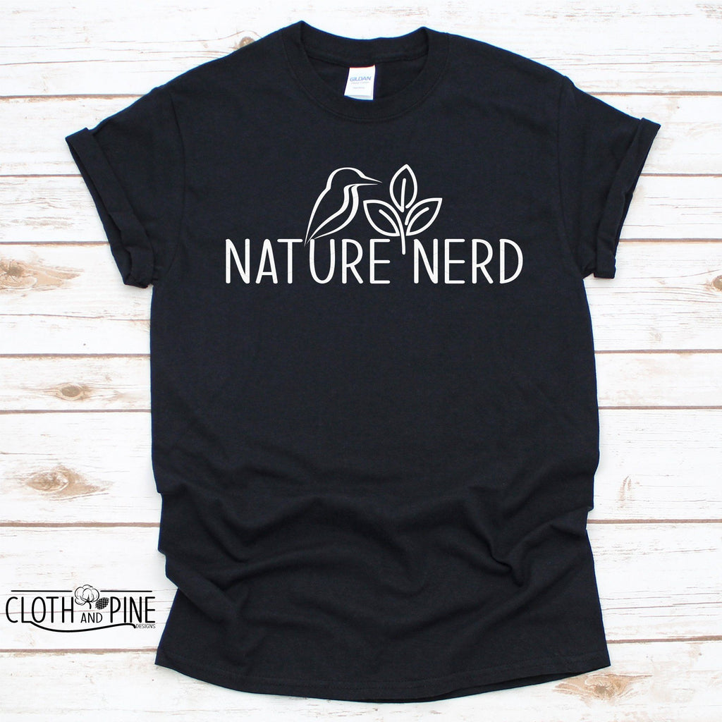 Nature Nerd with Plant, Turtle and Bird Outlines - So Fontsy