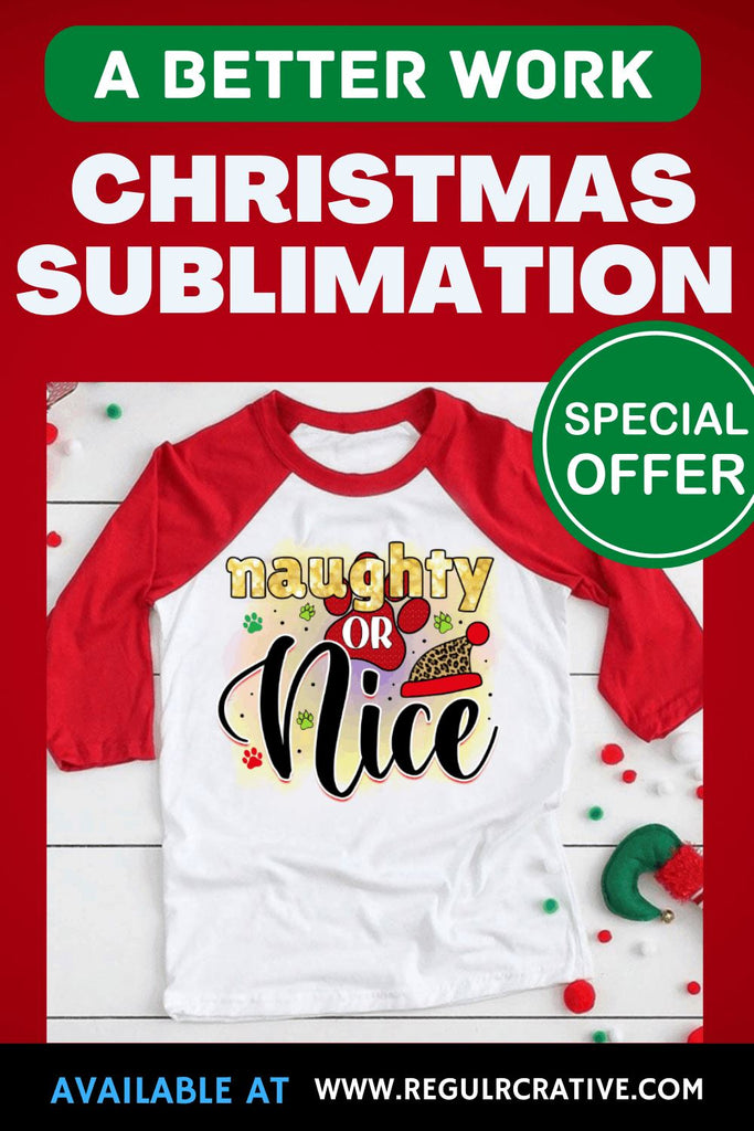 Naughty or nice Sublimation PNG, Sublimation Christmas Dog Design - So ...