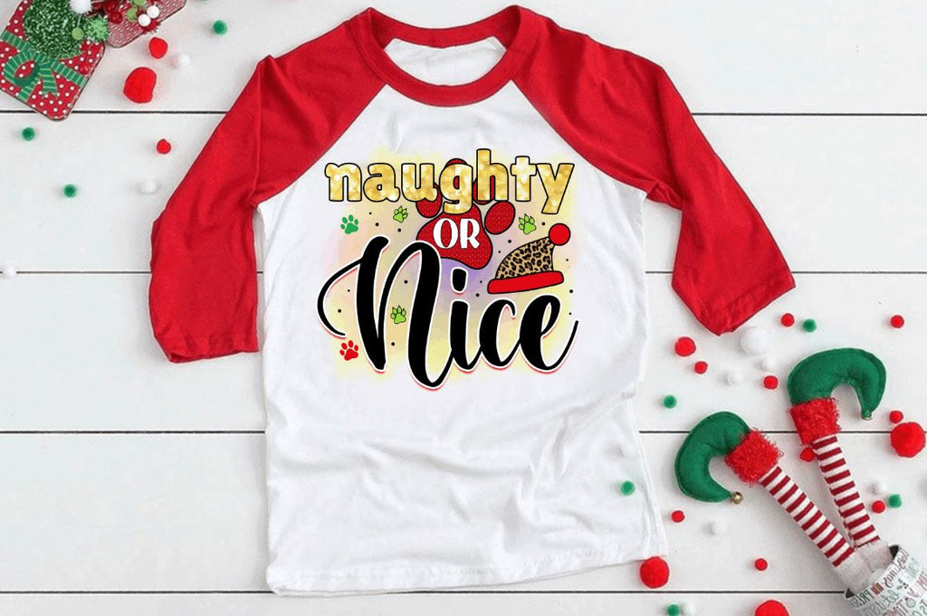 Naughty or nice Sublimation PNG, Sublimation Christmas Dog Design - So ...