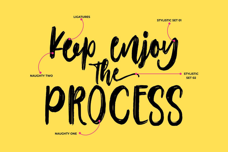 Naughty – Script brush - So Fontsy