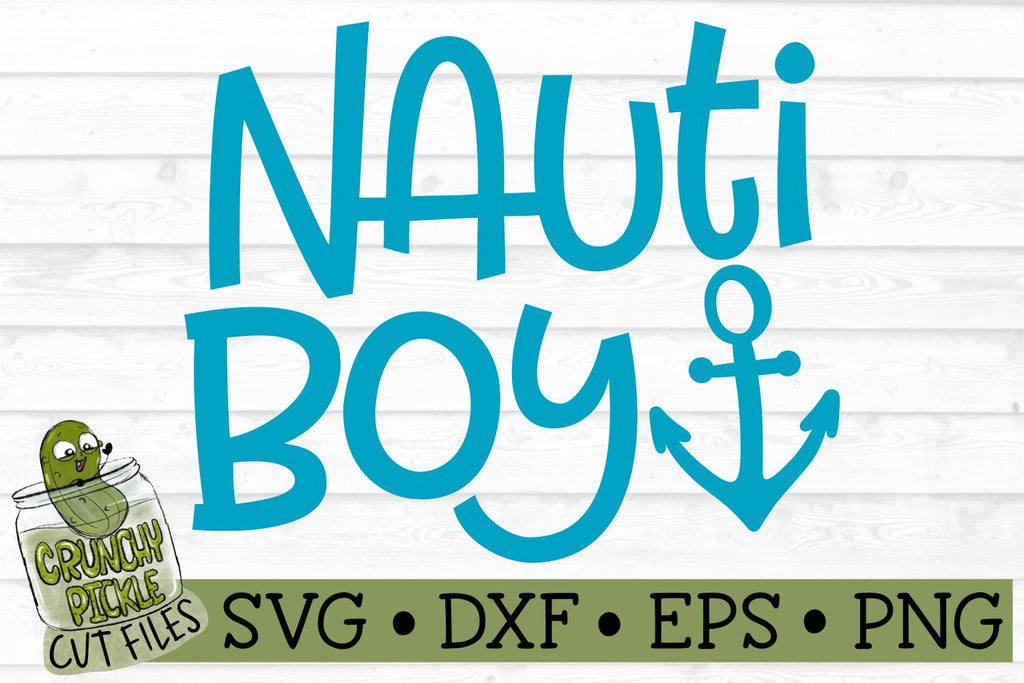 Nauti Boy Anchor SVG File - So Fontsy