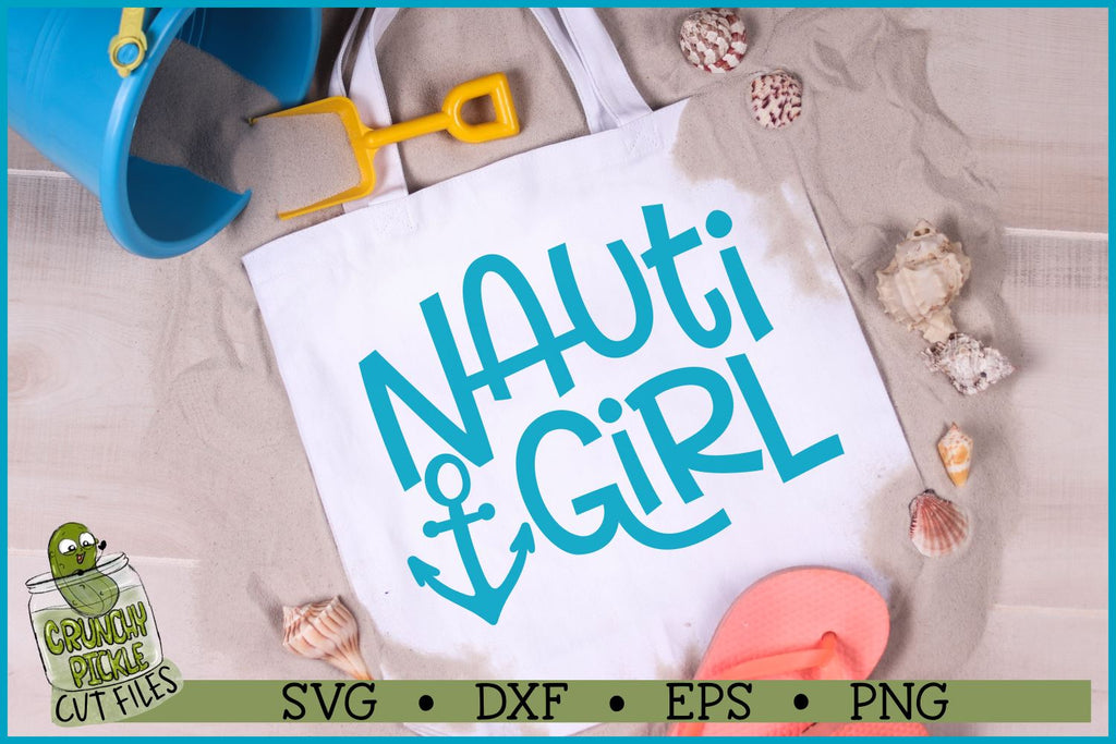 Nauti Girl Anchor SVG File - So Fontsy
