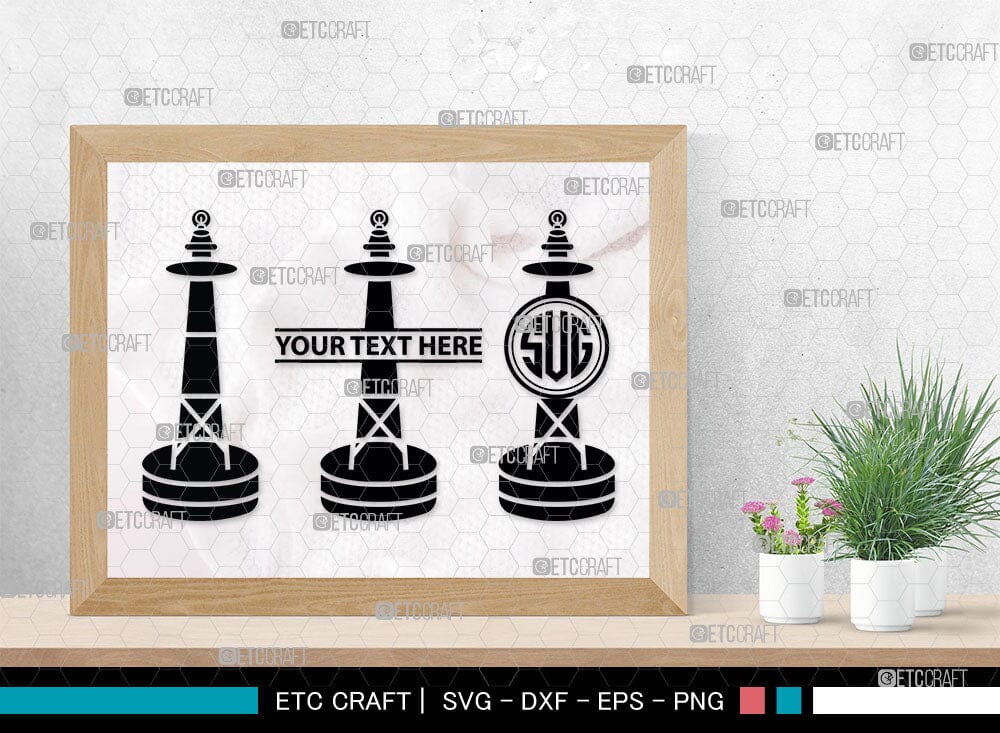Nautical Buoy Monogram, Nautical Buoy Silhouette, Nautical Buoy Svg ...