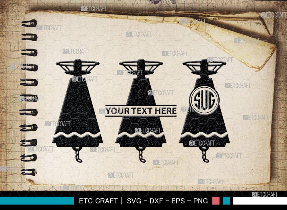 Nautical Buoy Monogram, Nautical Buoy Silhouette, Nautical Buoy Svg ...