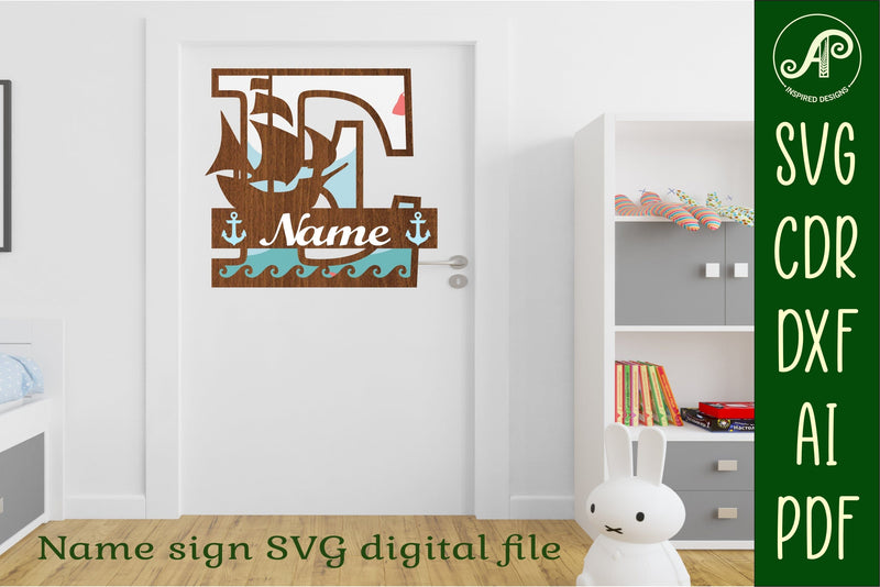 Nautical Monogram Letter E SVG Cut File Graphic - So Fontsy
