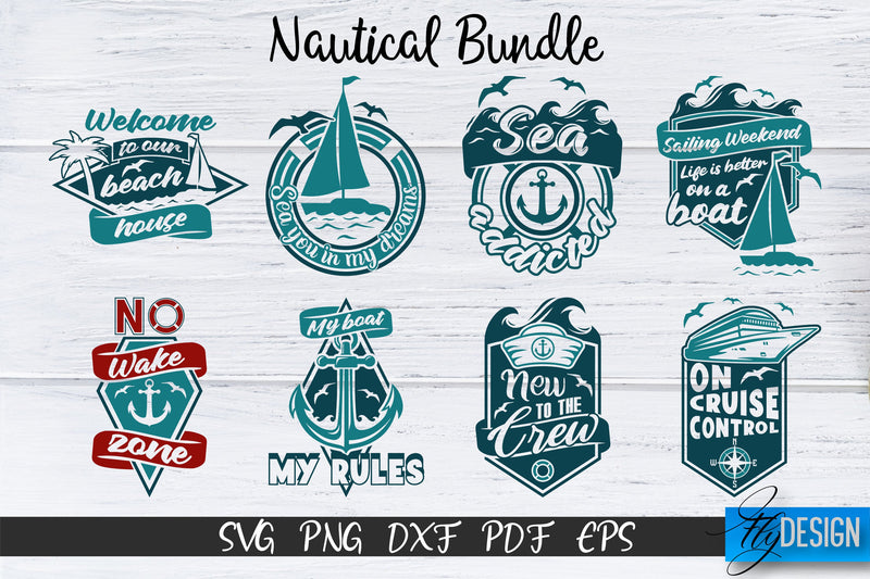Nautical SVG Bundle | Summer Quotes SVG | Anchor SVG | Beach - So Fontsy
