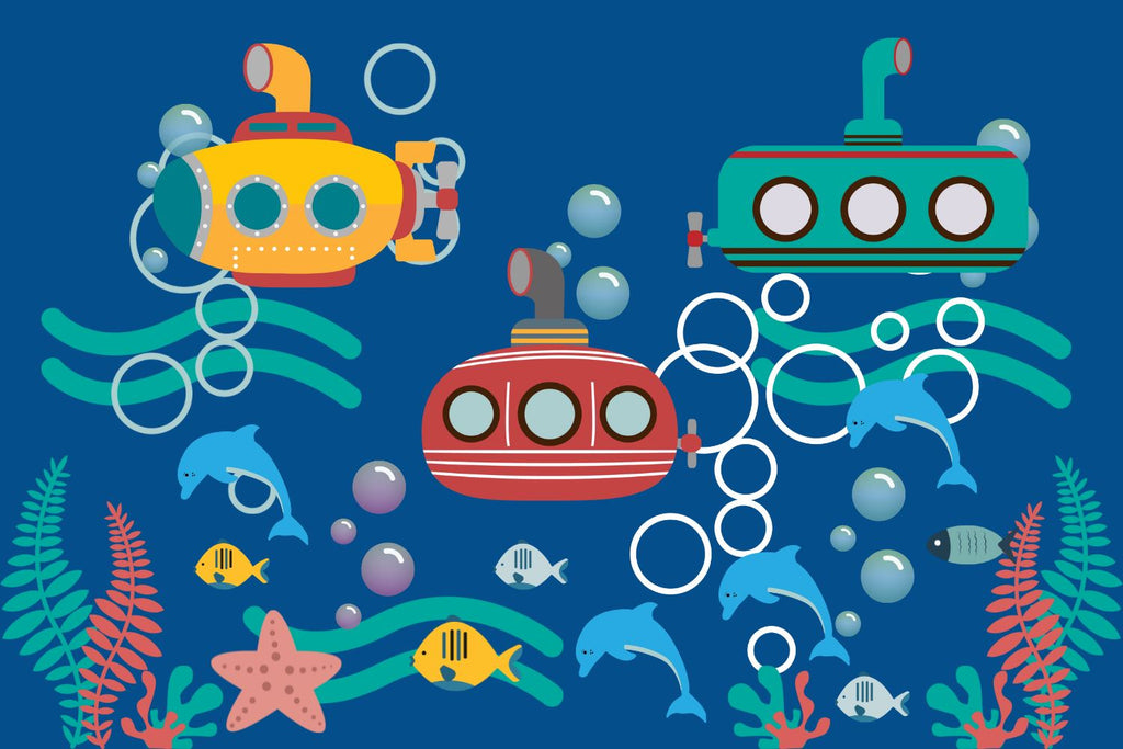 Nautical Vehicles At Sea Clipart Set - So Fontsy