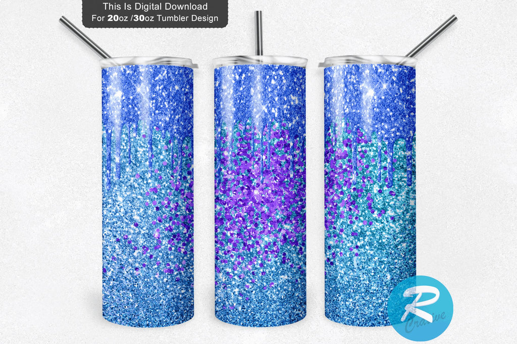 Navy Blue Purple 20 oz / 30 oz Tumbler PNG - So Fontsy
