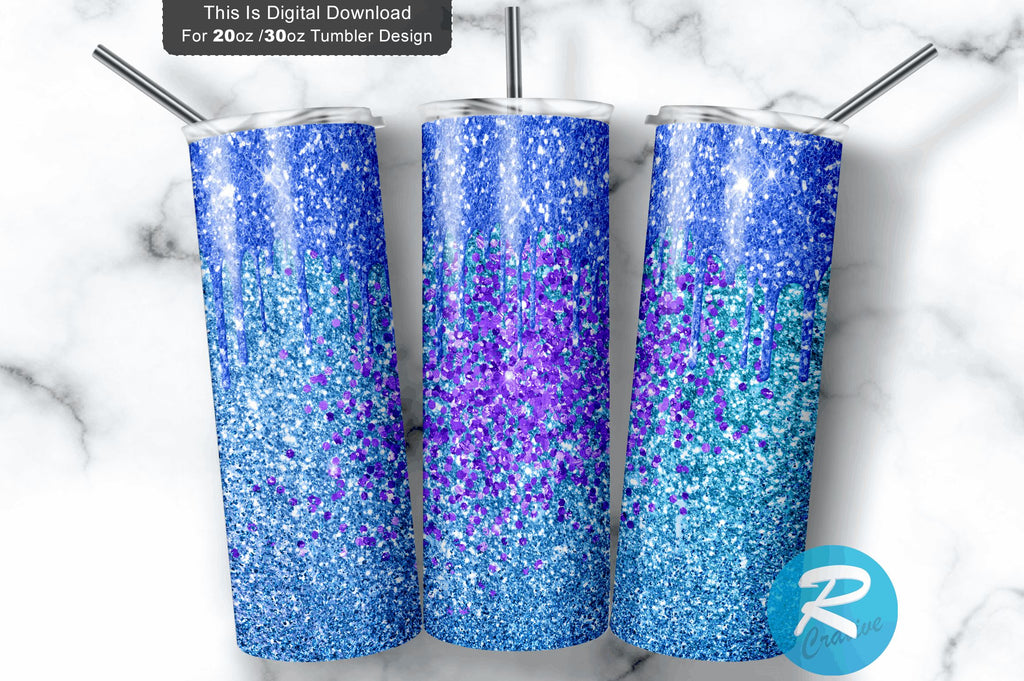 Navy Blue Purple 20 oz / 30 oz Tumbler PNG - So Fontsy
