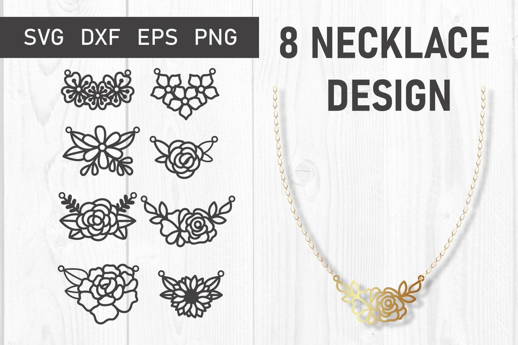 necklace SVG, jewelry necklace cut file - So Fontsy