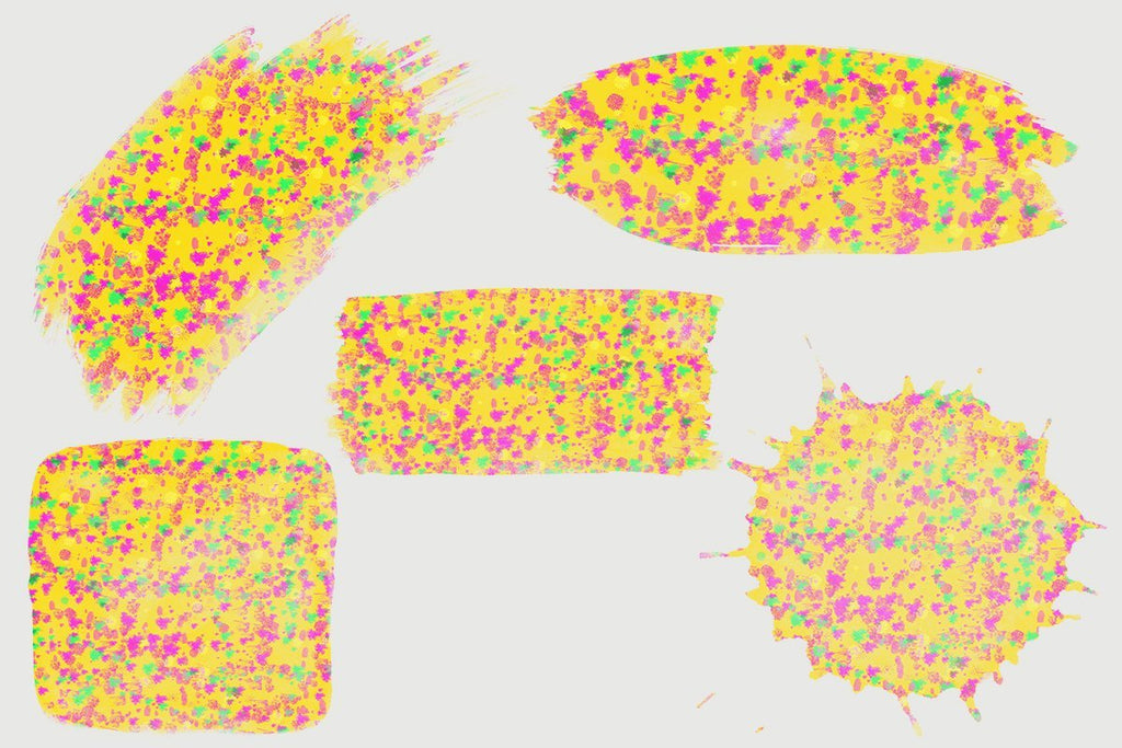 Neon Paint Splatter Overlays, - So Fontsy