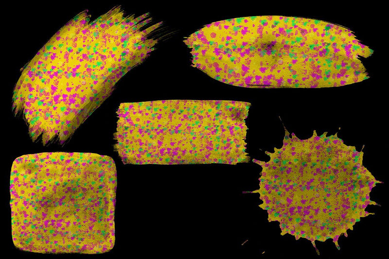 Neon Paint Splatter Overlays, - So Fontsy