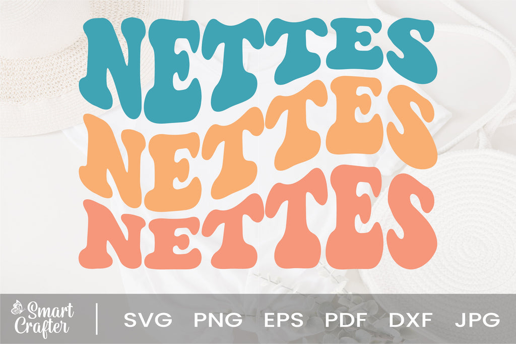 Nettes svg wavy style svg, EPS PNG Cricut Instant Download - So Fontsy