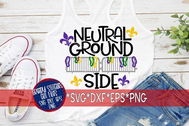 Neutral Ground Side SVG DXF EPS PNG-Mardi Gras SVG - So Fontsy
