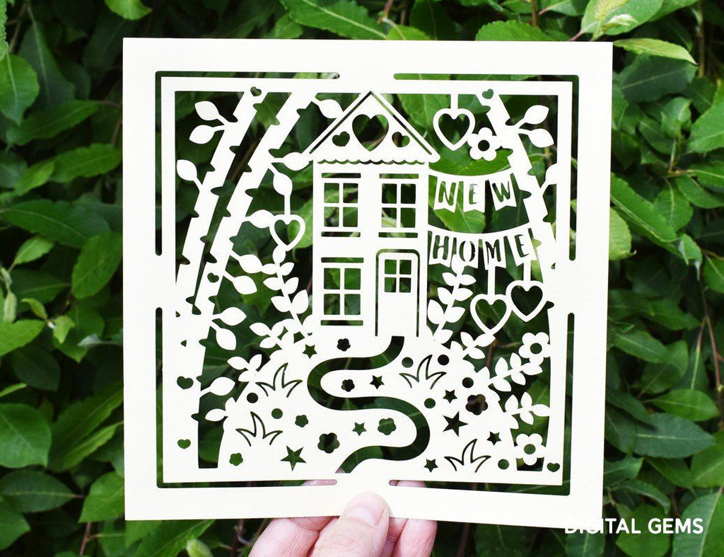 New home paper cut design. - So Fontsy