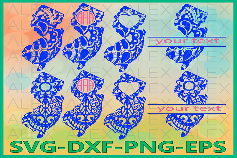 New Jersey State SVG - So Fontsy