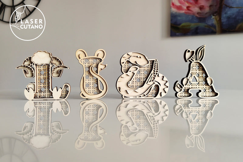 New Kids Alphabet, Name, Signs, Wooden Letters, Monogram Kids - So Fontsy