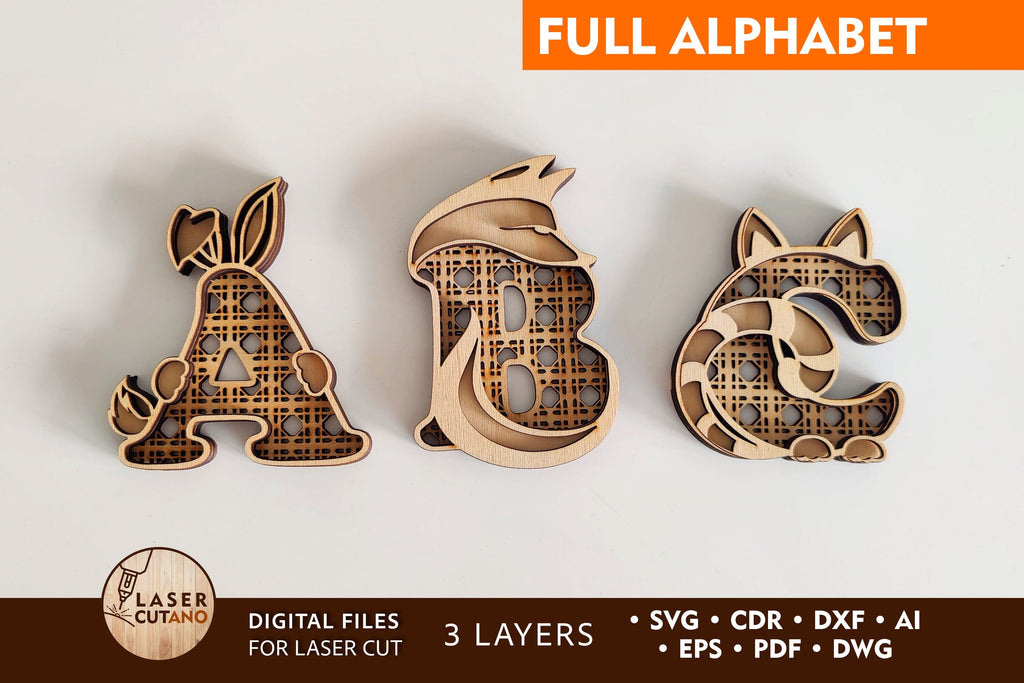 New Kids Alphabet, Name, Signs, Wooden Letters, Monogram Kids - So Fontsy