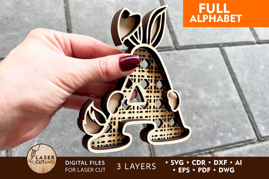 New Kids Alphabet, Name, Signs, Wooden Letters, Monogram Kids - So Fontsy