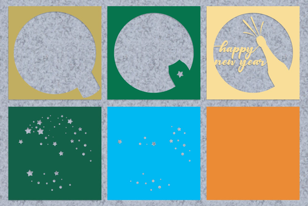 New Year Layered Papercut 9 svg eps png ai pdf - So Fontsy