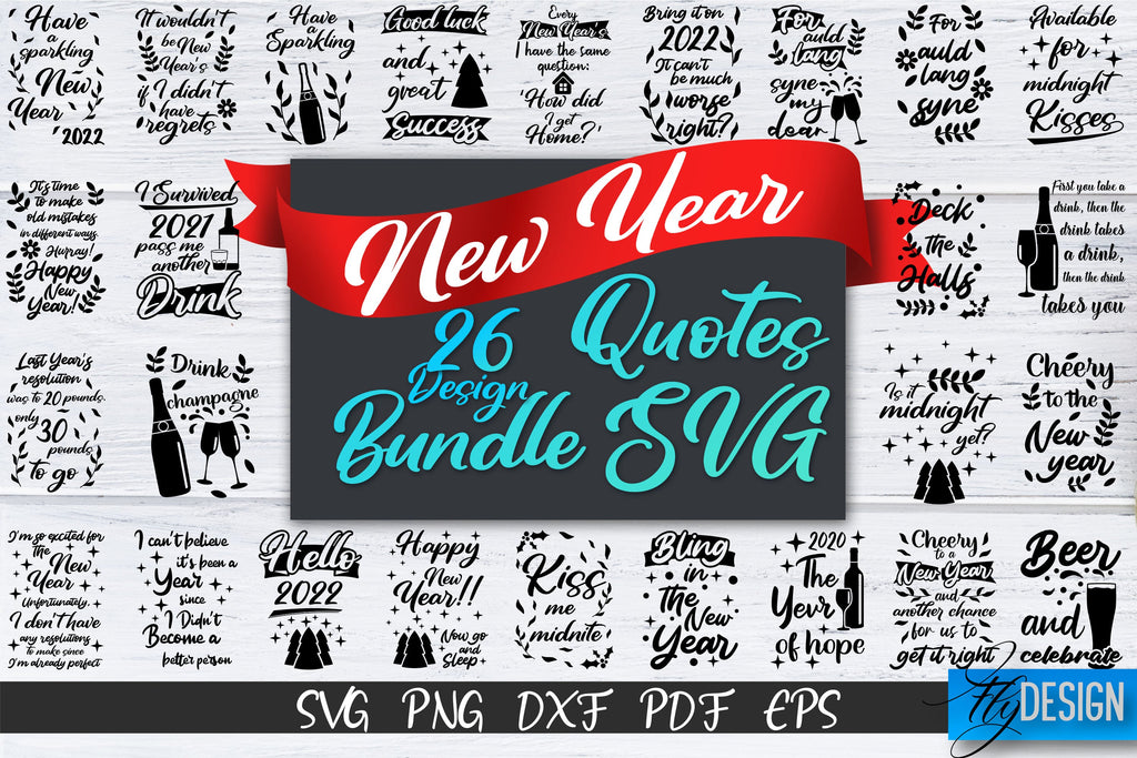 New year Svg Bundle. 2022 Year SVG. Christmas Svg vol.1 - So Fontsy