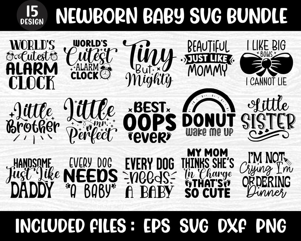 Newborn Baby SVG Bundle - So Fontsy
