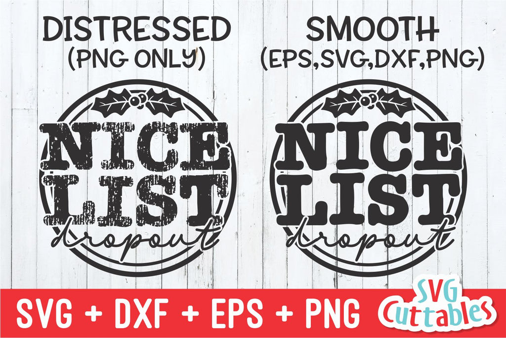 Nice List Dropout | Christmas SVG - So Fontsy