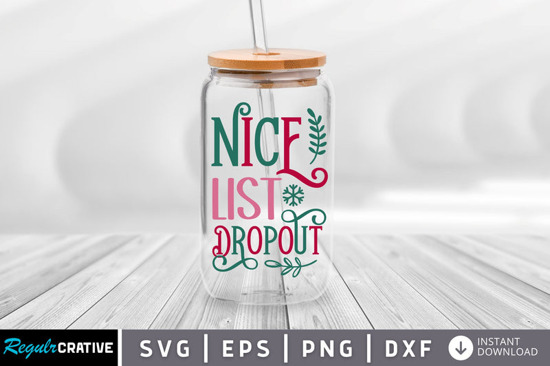 Nice list dropout SVG Design - So Fontsy