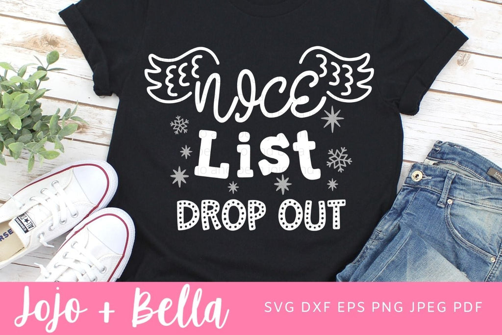 Nice List Dropout Svg, Santa’s List Svg, Naughty and Nice Svg ...